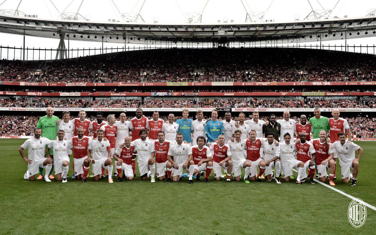 Arsenal Legends-Milan Glorie 4-2: Vieri non basta, tripletta di Kanu