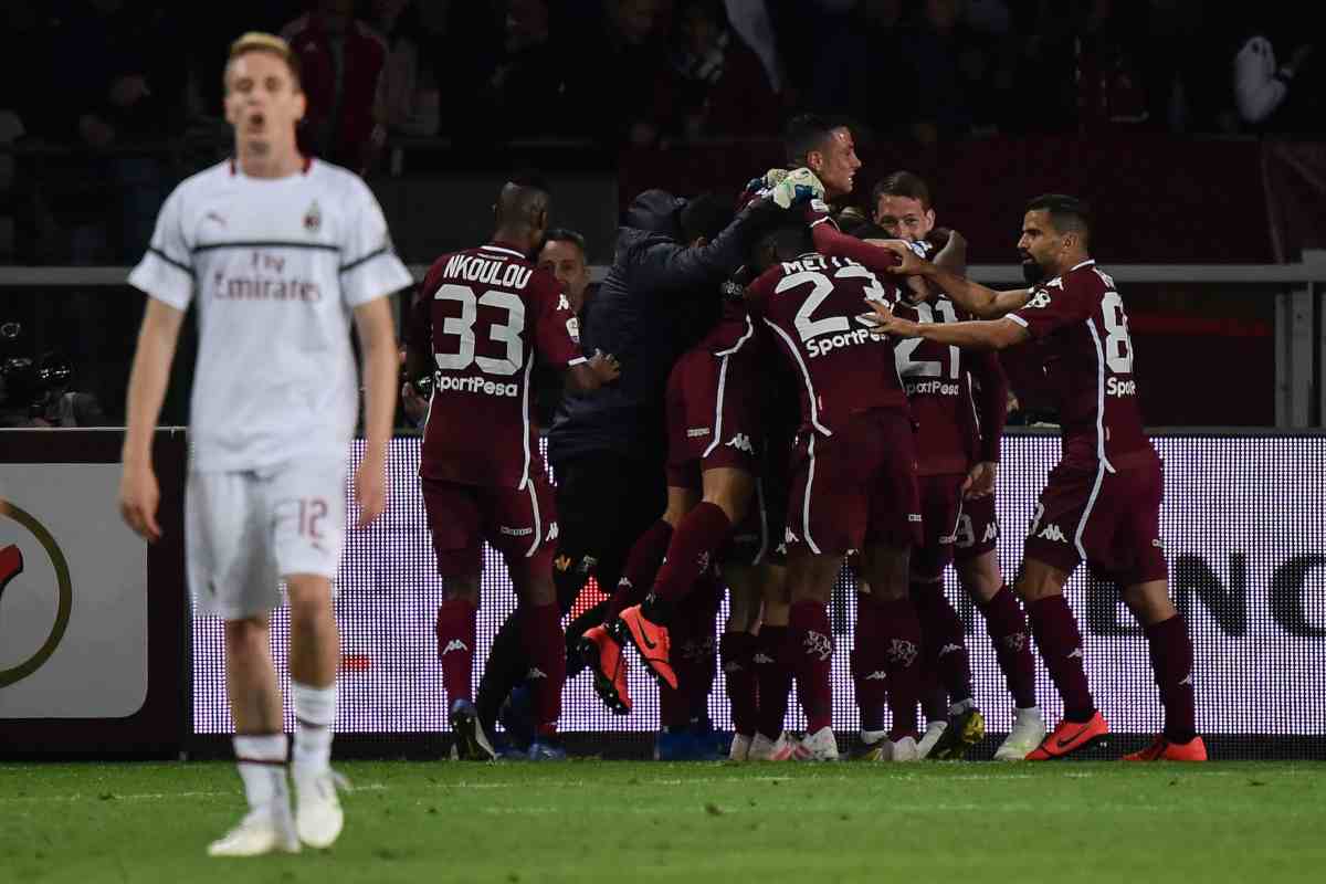 Torino-Milan 2-0: Belotti-Berenguer, rossoneri fuori dalla zona Champions