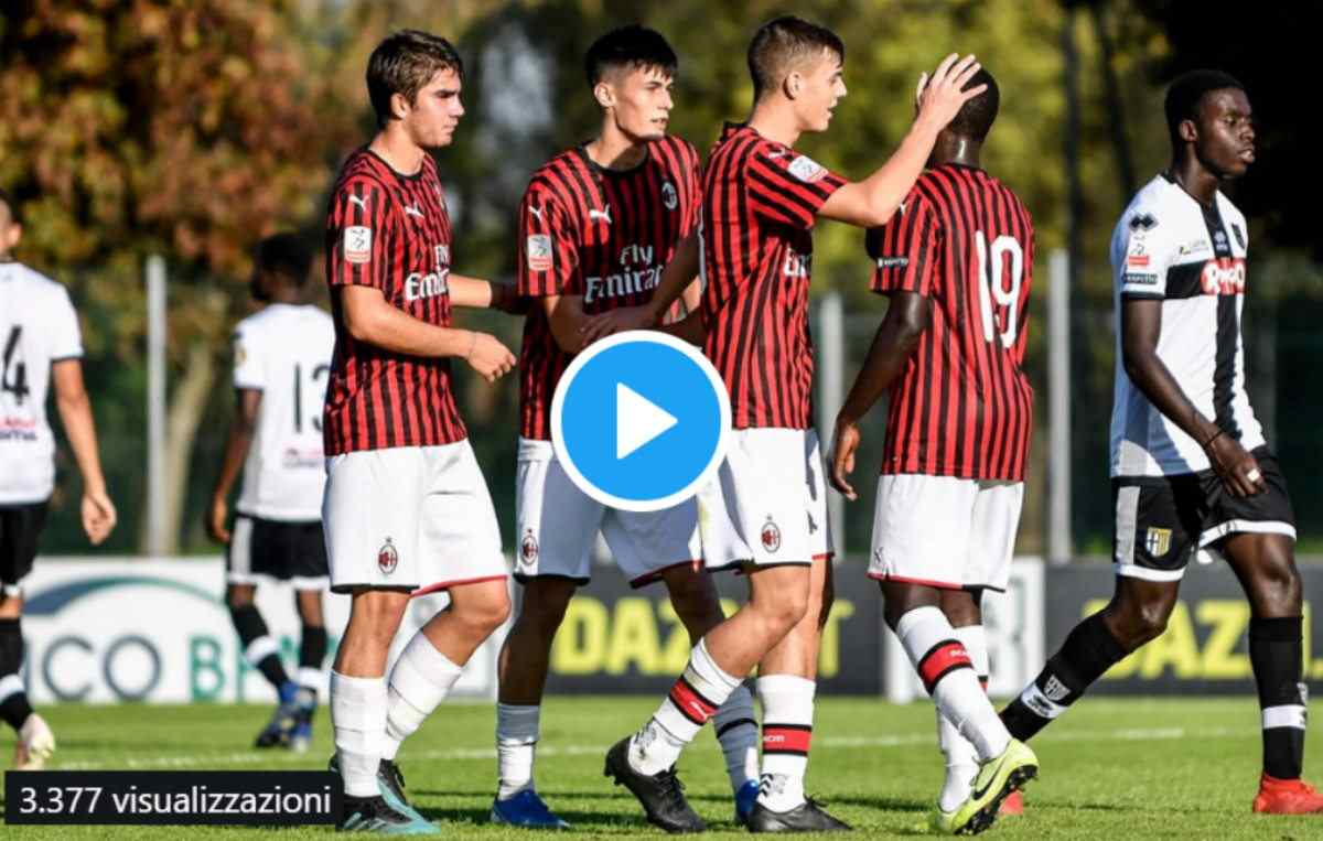 Primavera, Milan-Parma 6-0: gol e highlights della partita - VIDEO